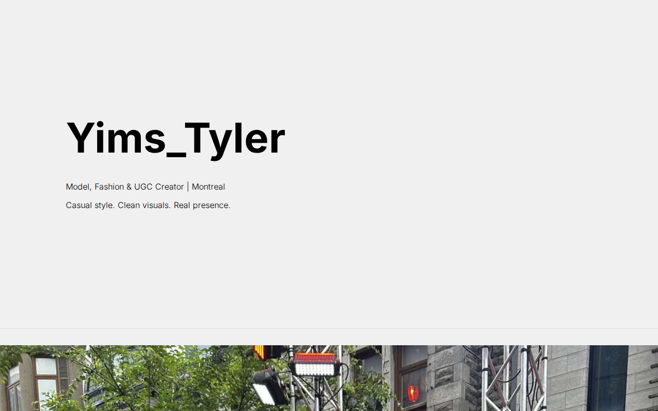 Yims Tyler – Model fashion & UGC Creator | Montréal